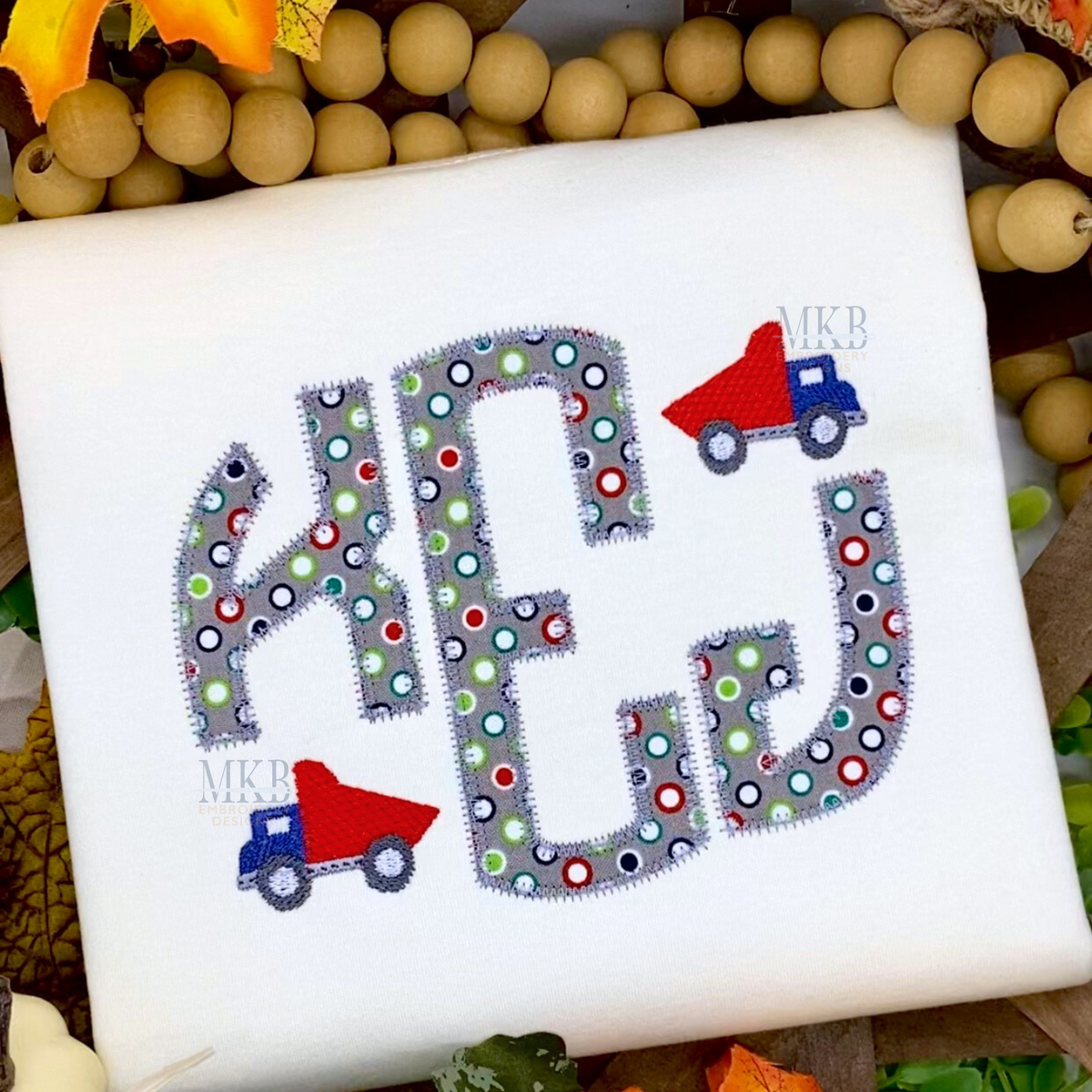 Dump Truck Mini Embroidery Design – MKB Embroidery Designs