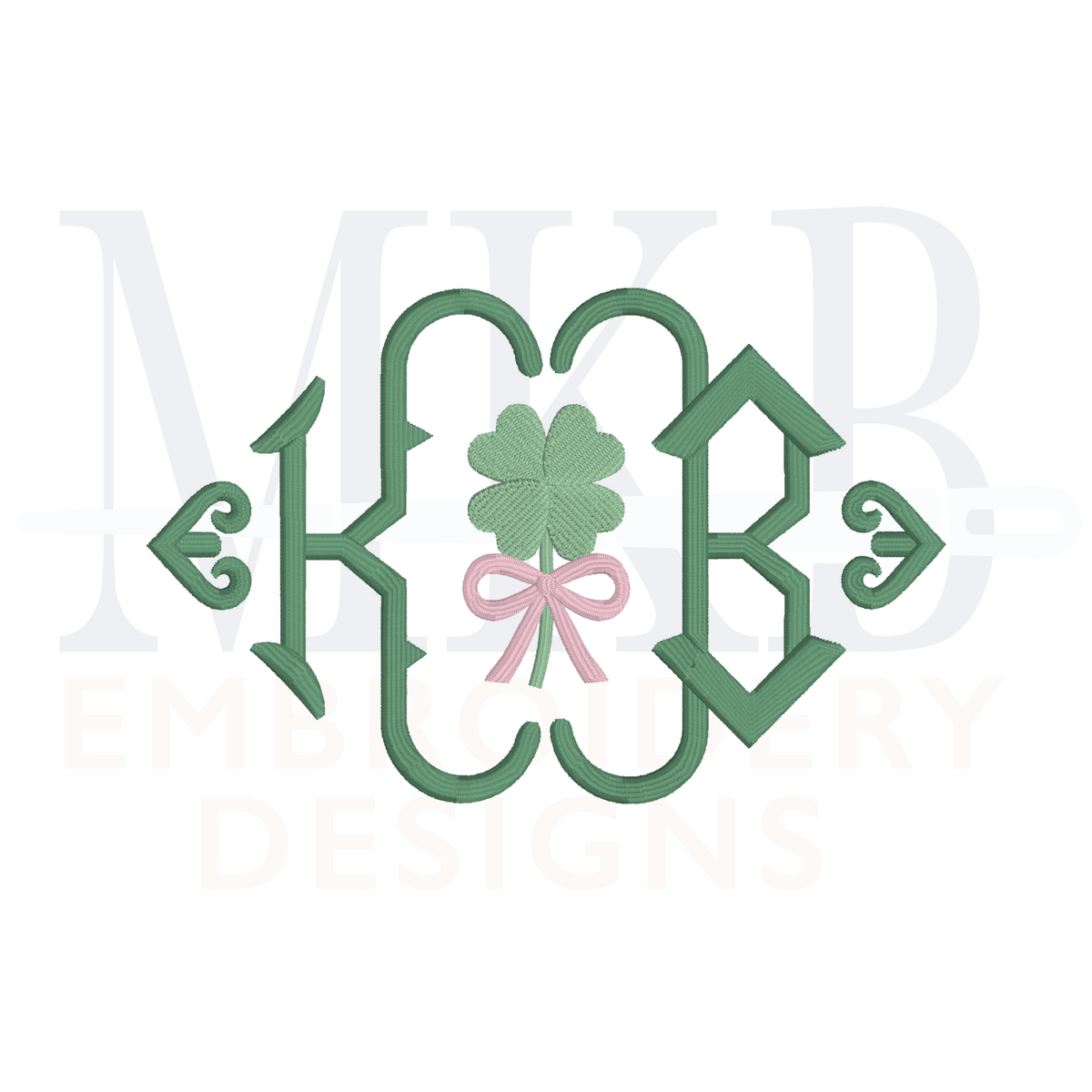 Four Leaf Clover Bow Mini Embroidery Design – MKB Embroidery Designs