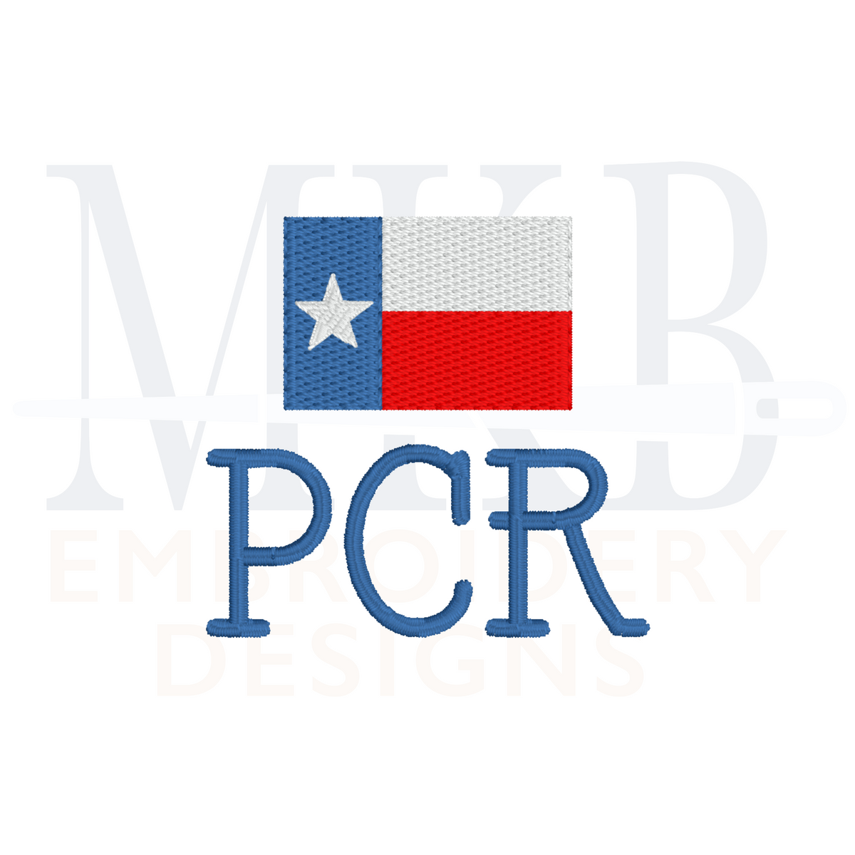 Texas Flag Light Fill Mini Embroidery Design – MKB Embroidery Designs
