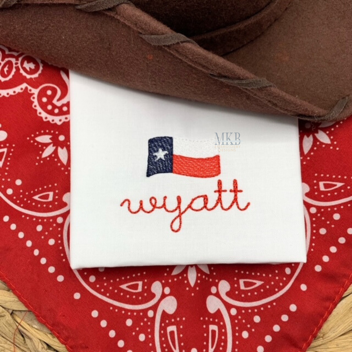 Texas Waving Flag Light Fill Mini – MKB Embroidery Designs